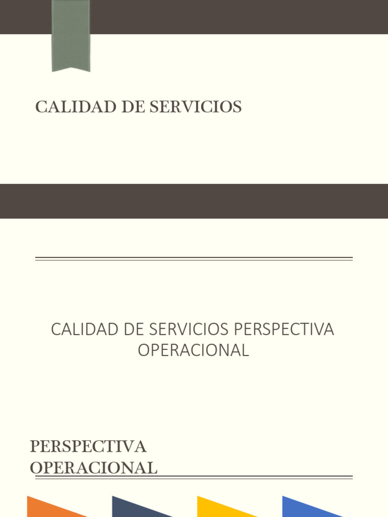 Calidad Desde La Perspectiva Operacional y Relacional | PDF ...