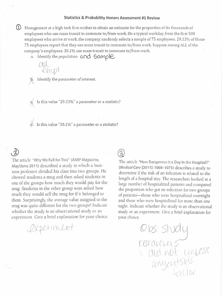 Stats Review Unit 1 Test | PDF