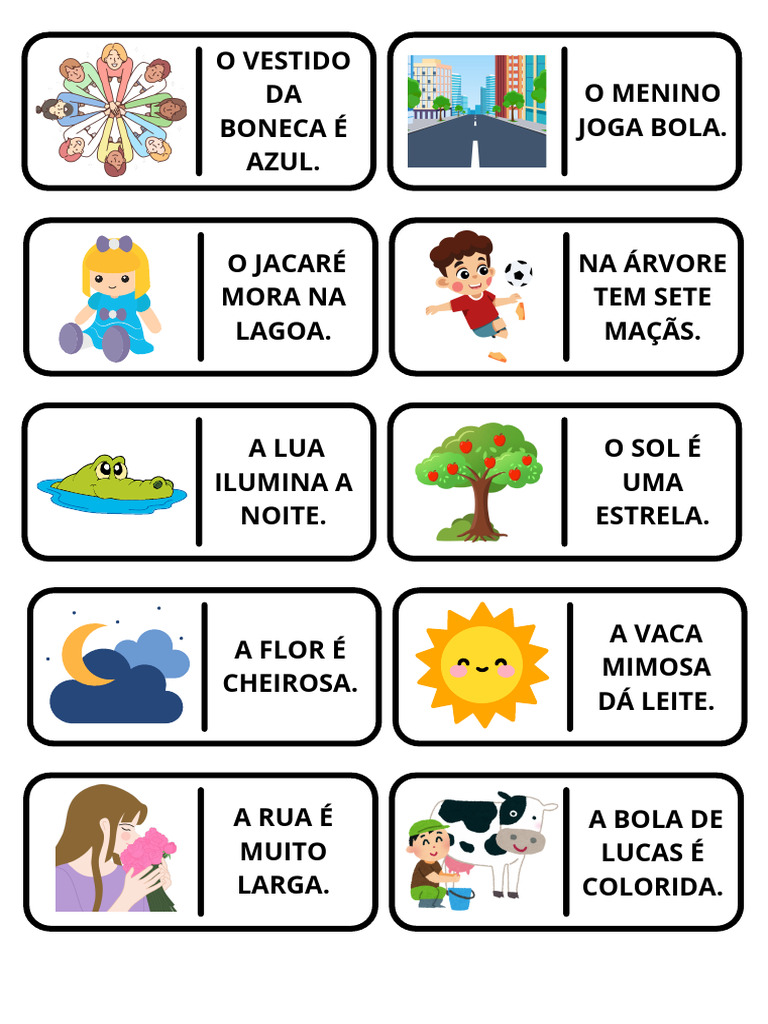 Dominó de Frases | PDF