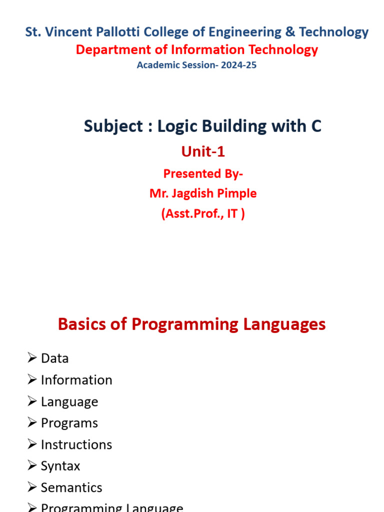 LBC PPT All Unit | PDF | Boolean Data Type | Programming Language