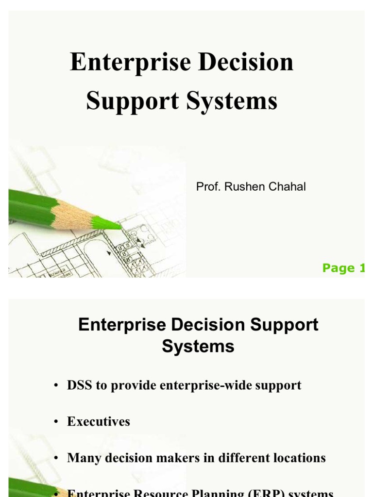 Enterprise Decision Support Systems | PDF | Decision Support System ...