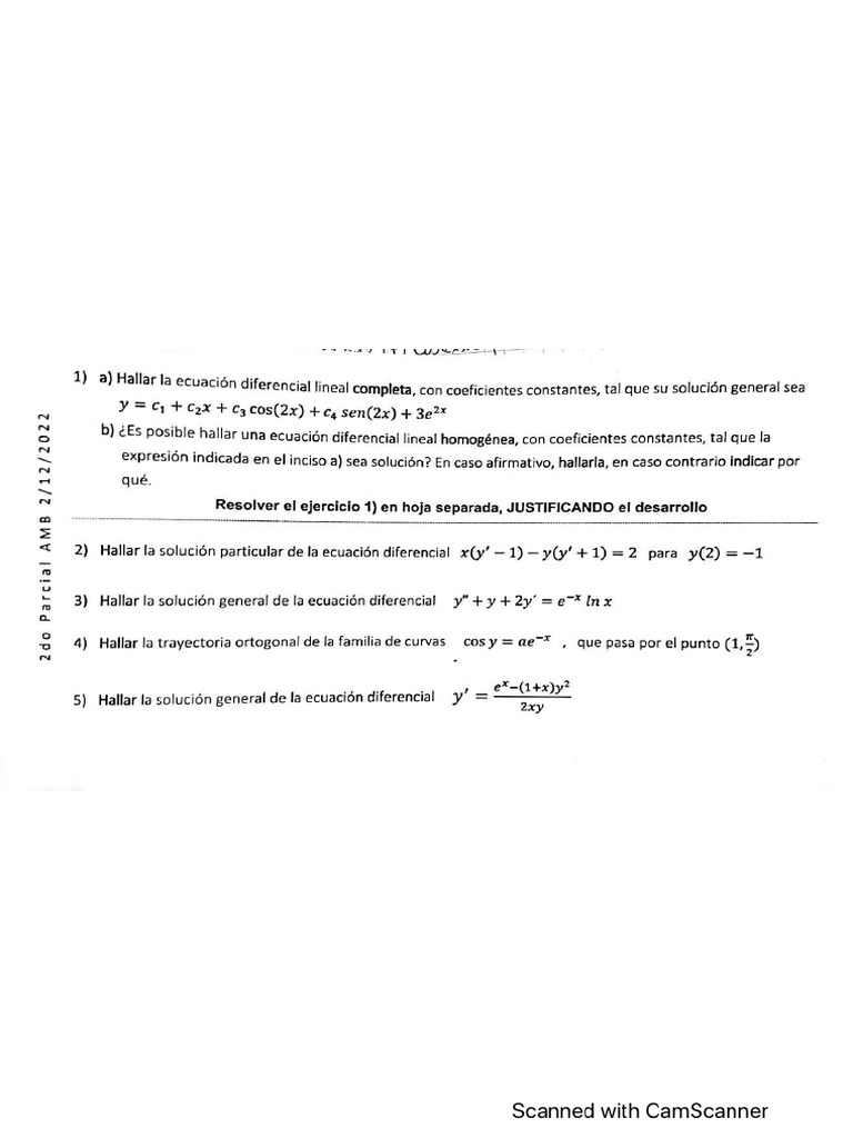 2do Parcial Analisis Matematico B 2C 2022 | PDF