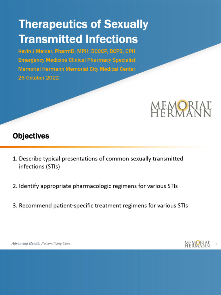 WK10 Dr. Mercer STI Lecture | PDF | Sexually Transmitted Infection ...