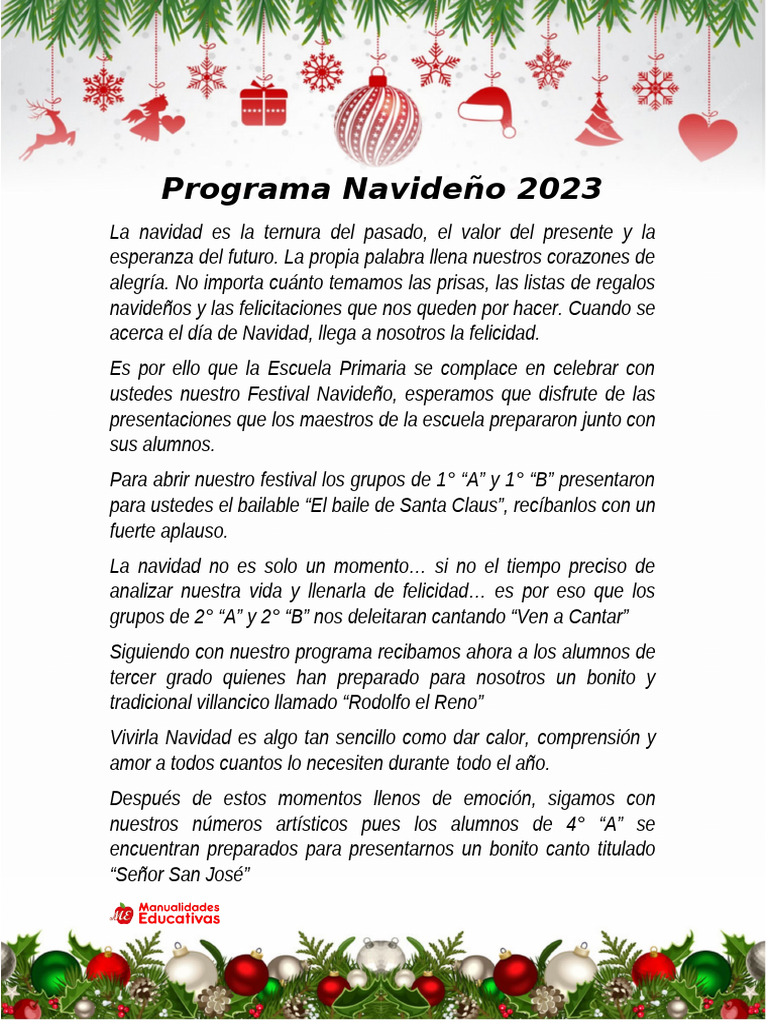 2 Programa Navideno 2 | PDF | Navidad | Papá Noel