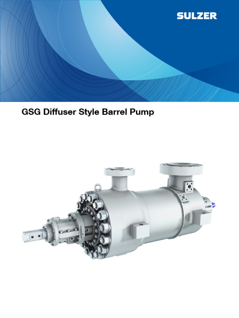 Sulzer GSG Barrel Pump Overview | PDF | Pump | Barrel (Unit)
