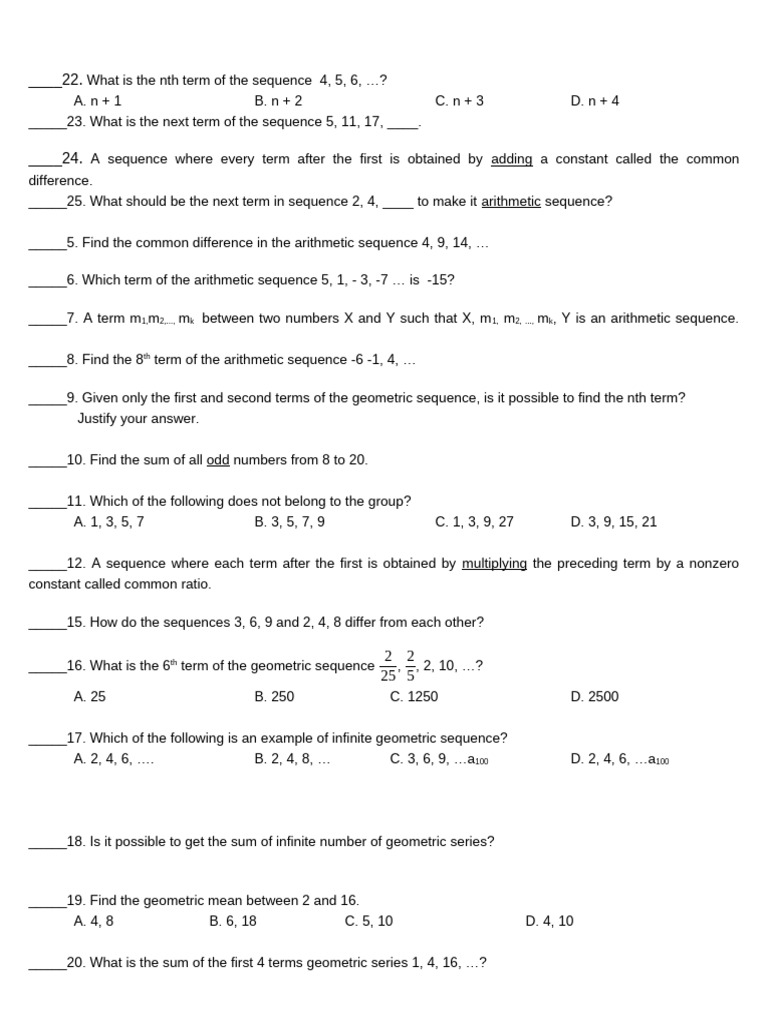 Unit Test Review | PDF