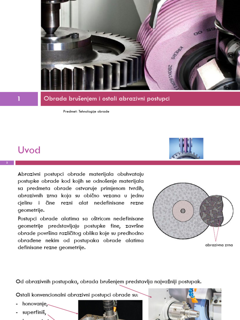 10_Obrada brusenjem i ostali abrazivni postupci | PDF