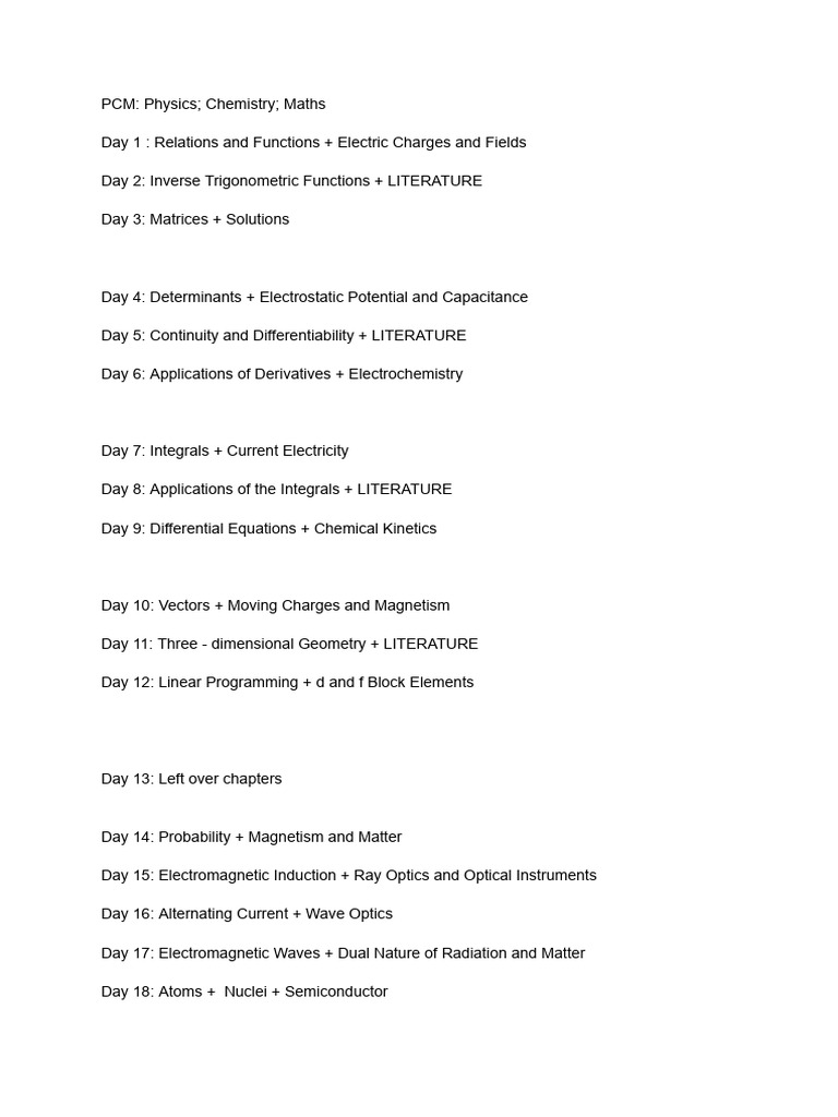 Class 12 Strategy PCM and PCB | PDF