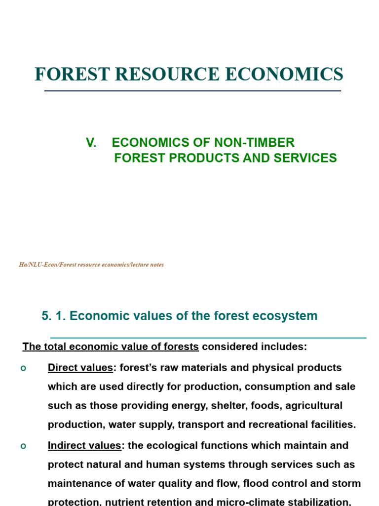 Economic Valuation of Forest Ecosystems | PDF | Valuation (Finance ...