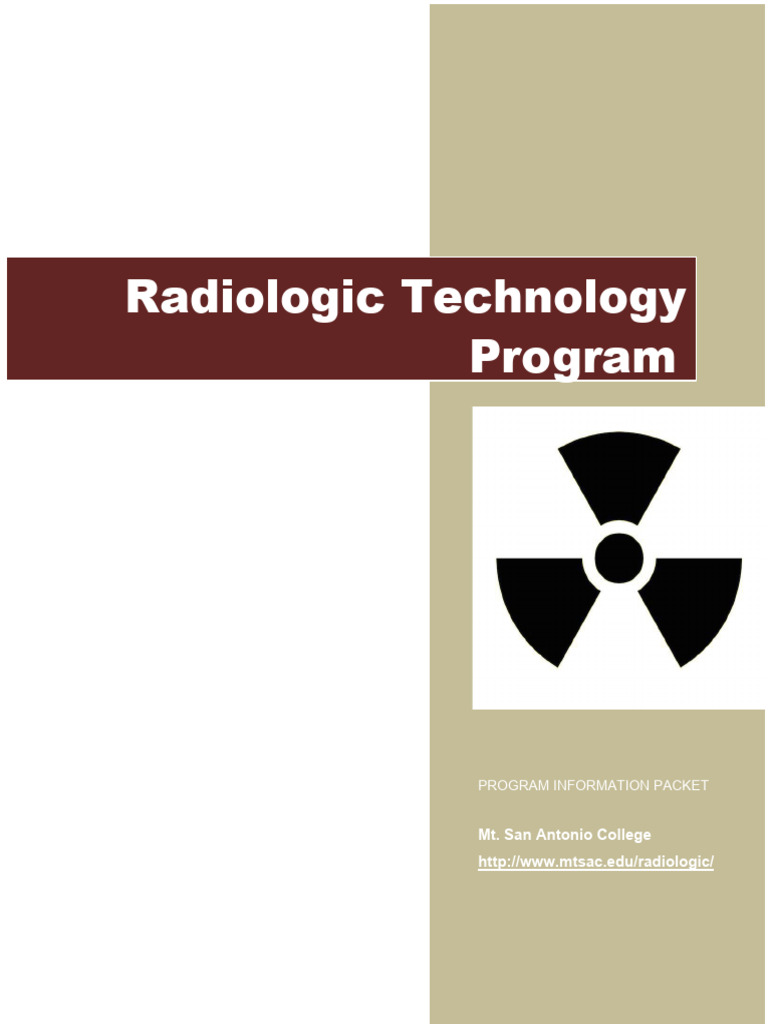 RT Program Info Packet 1024 | PDF | Medical Imaging | Radiology