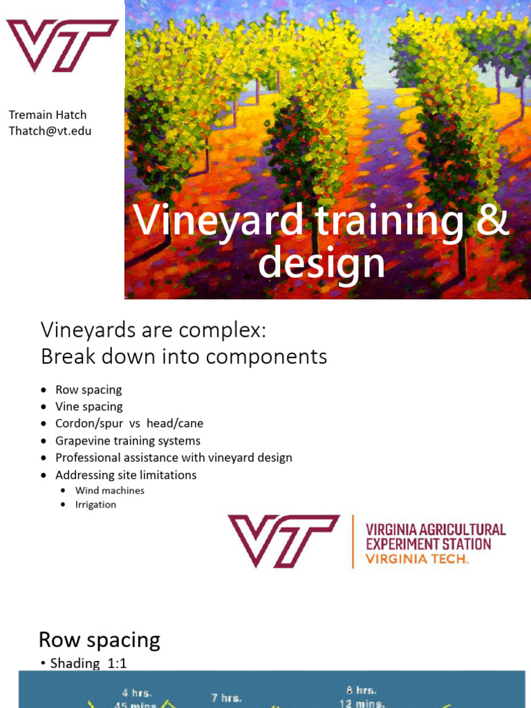 Vineyard Design Considerations - Hatch | PDF | Vineyard | Viticulture