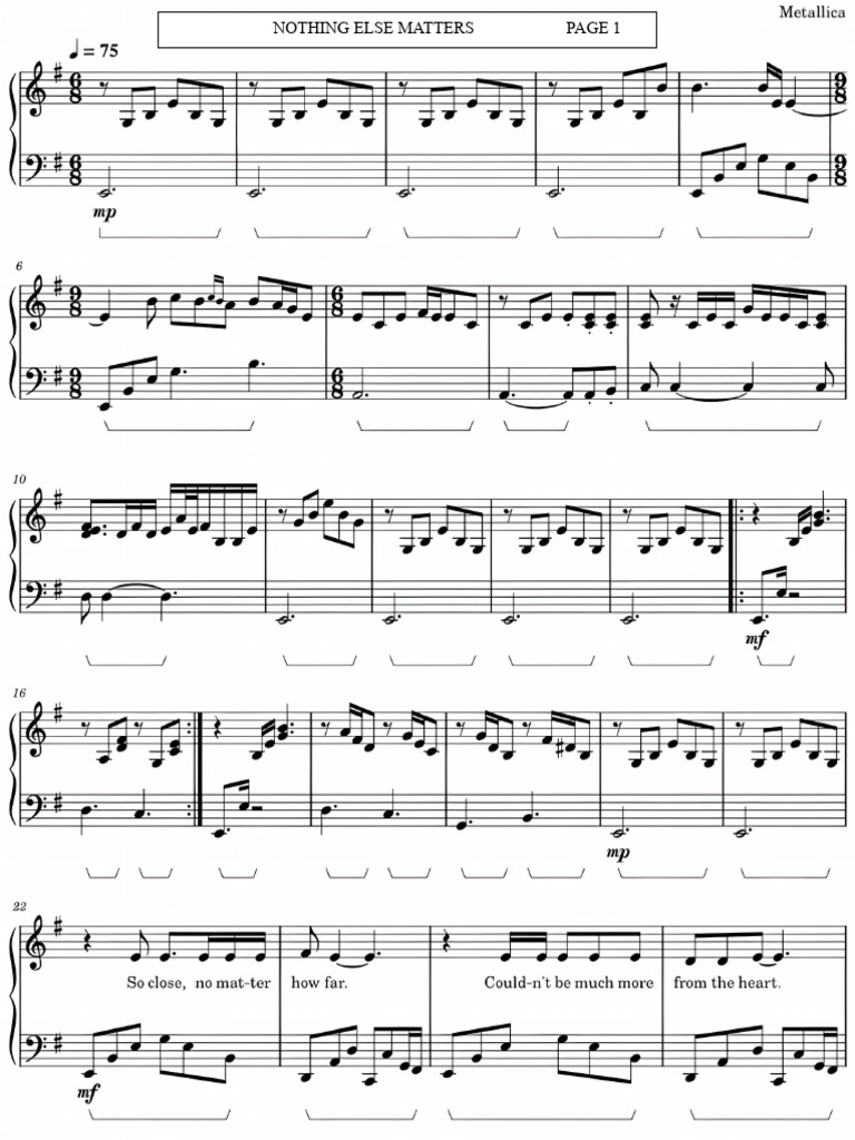 Nothing Else Matters PDF | PDF