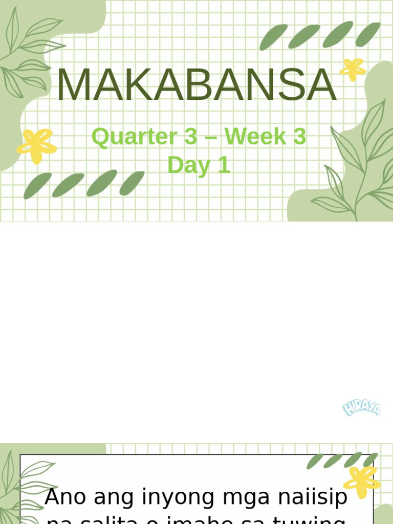 Makabansa Q3 Week3 | PDF