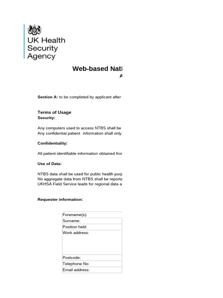 NTBS Request Form | PDF