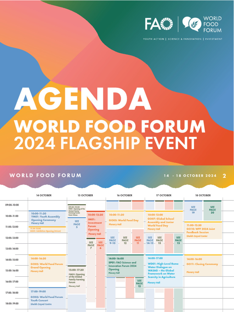 WFF 2024 Overview Agenda | PDF | Food Industry | Agriculture