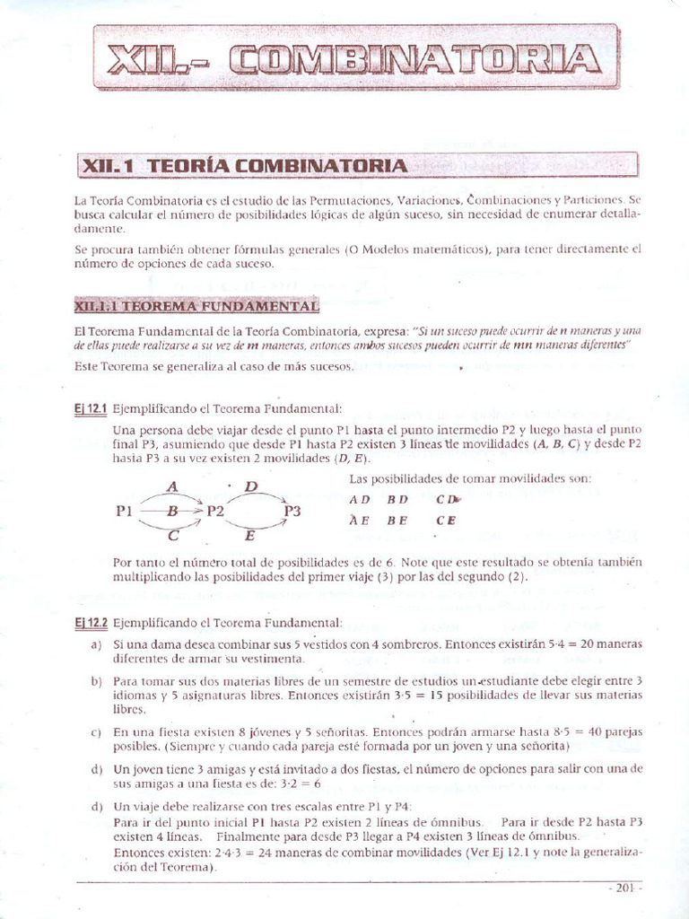 Mate 12 COMBINATORIA | PDF