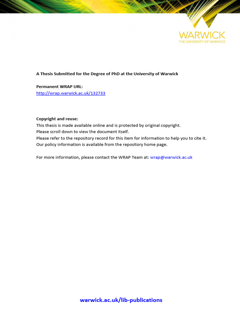 WRAP Theses Peswani 2018 | PDF | Neurogenesis | Hypothalamus
