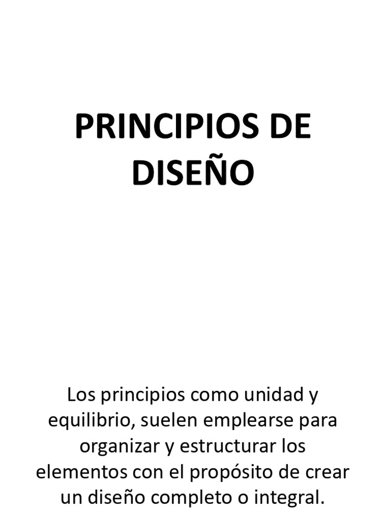 Principios de Diseño | PDF