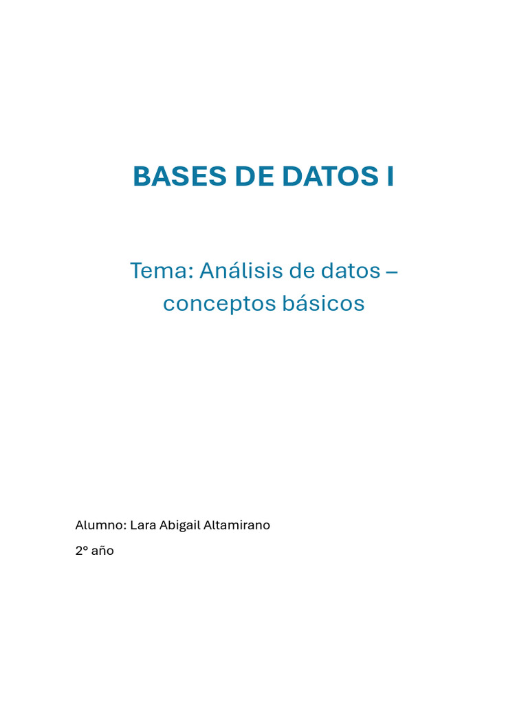 BD1_Act | PDF | Bases de datos