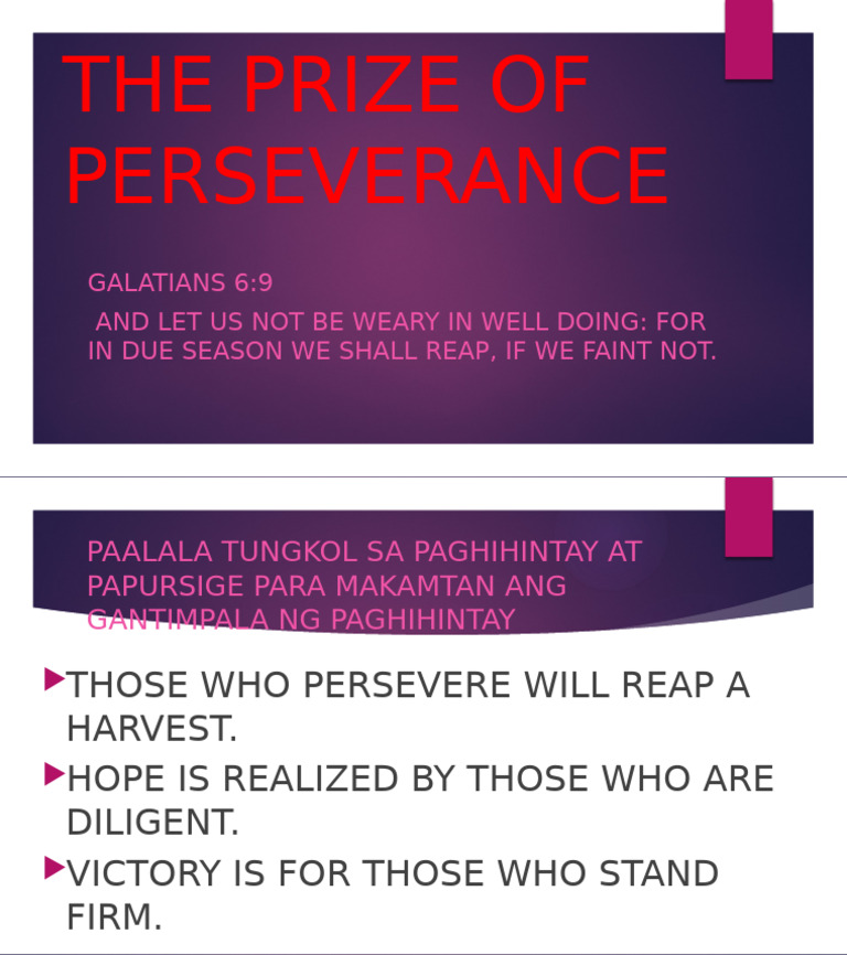 The Prize of Perseverance | PDF