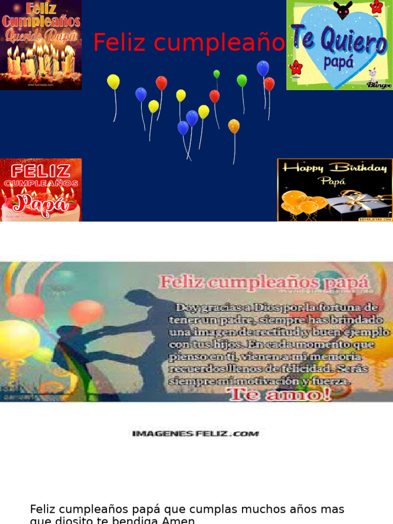 Feliz Cumpleaños Papi | PDF