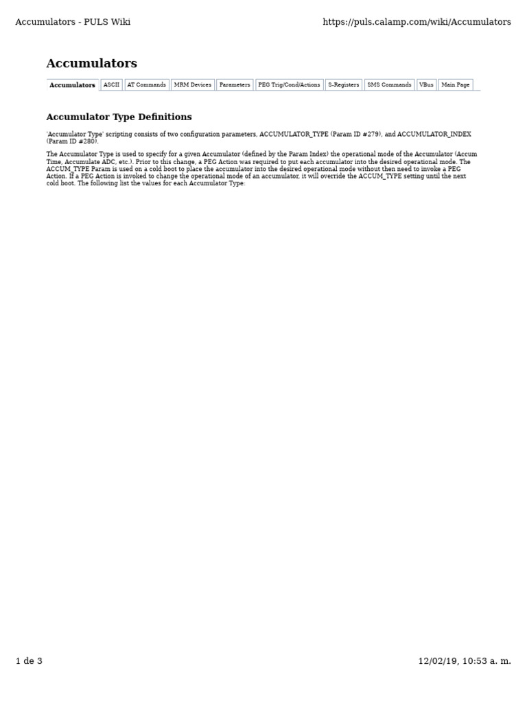 Accumulators-wiki | PDF | Analog To Digital Converter | Parameter ...