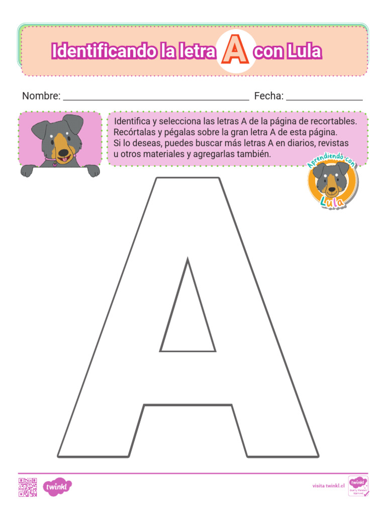 Letra A-Guia de Trabajo | PDF