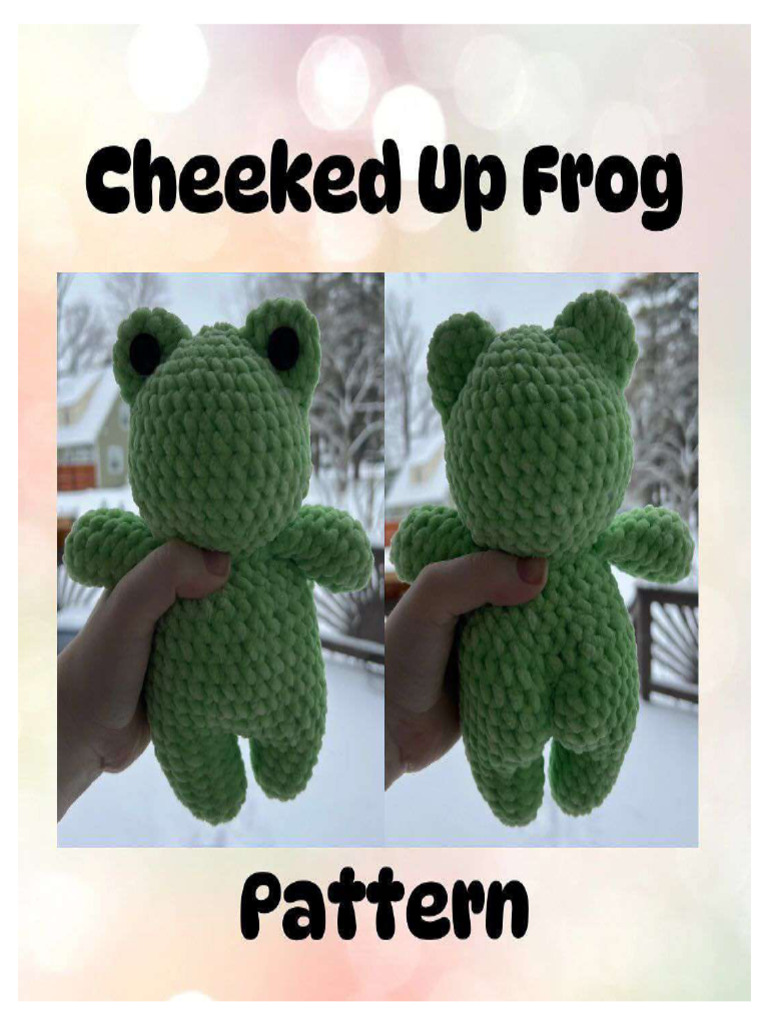 Crochet Big Plush Green Frog With Pink Cheek 1 | PDF