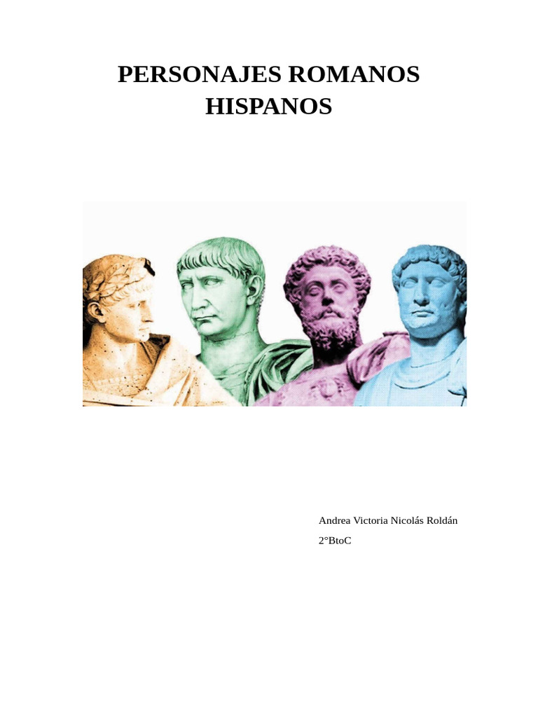 Personajes Romanos Hispanos: Andrea Victoria Nicolás Roldán 2°btoc | PDF