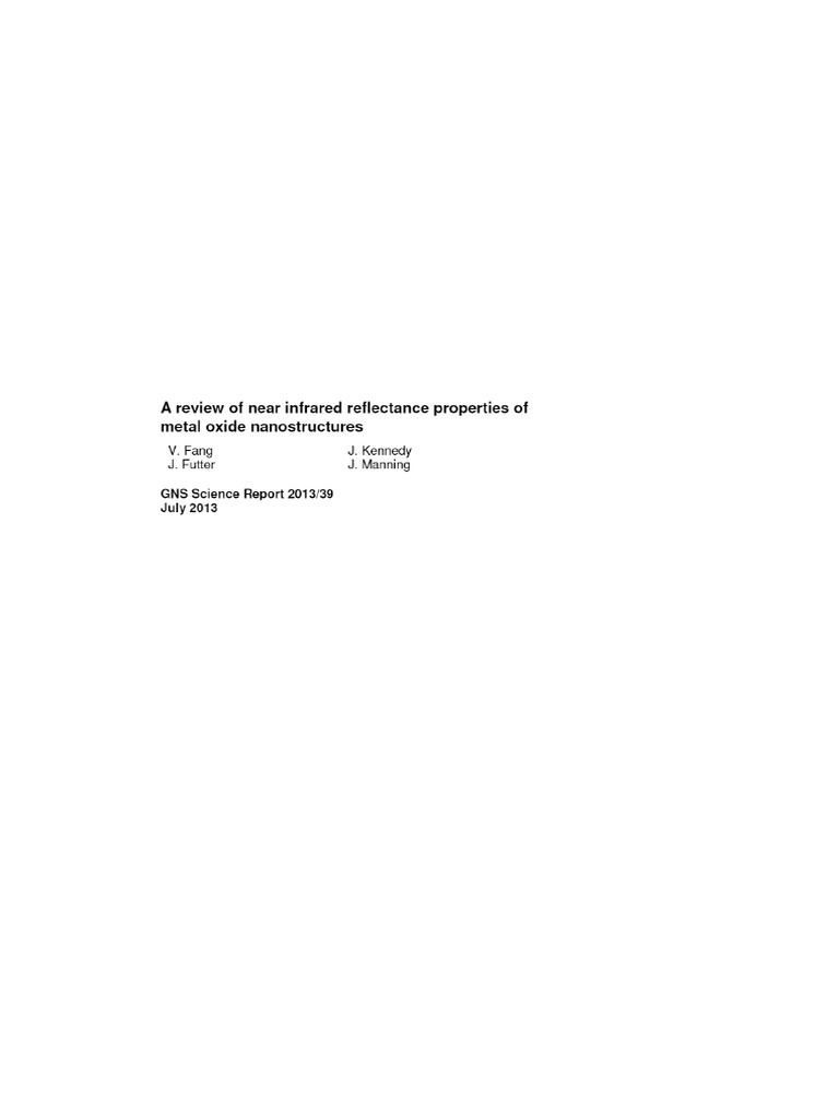 A Review of Near Infrared Reflectance Properties of | PDF