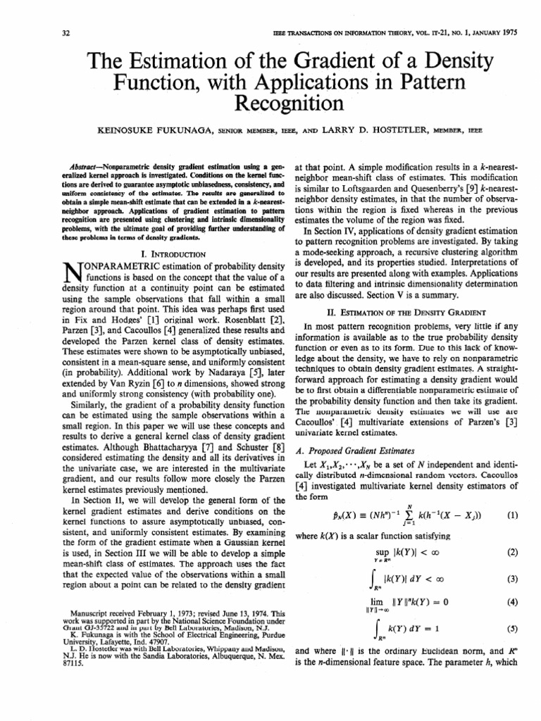 Estimating Density Gradients A Kernel Approach To Nonparametric Gradient Estimation Of