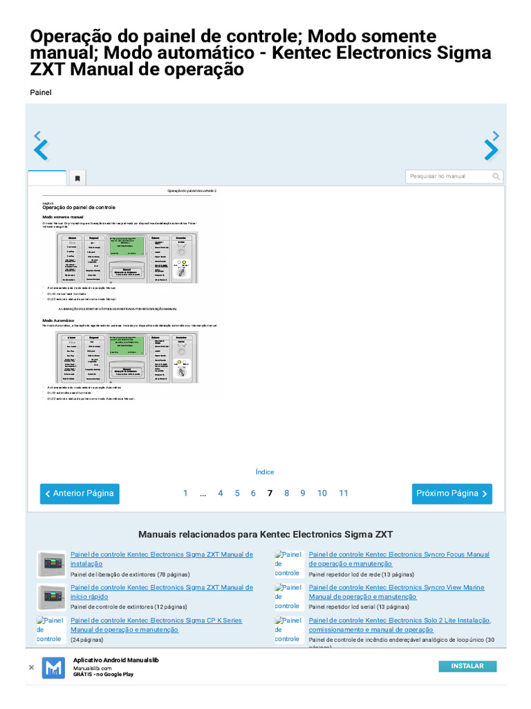 Manual de Operação Sigma ZXT | PDF