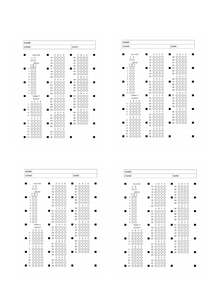 Answer sheet-EVALBEE | PDF