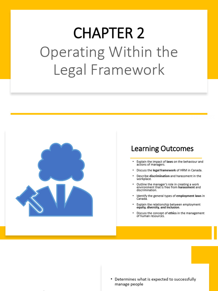 Chapter 2 Legal Framework Pdf Employment Discrimination