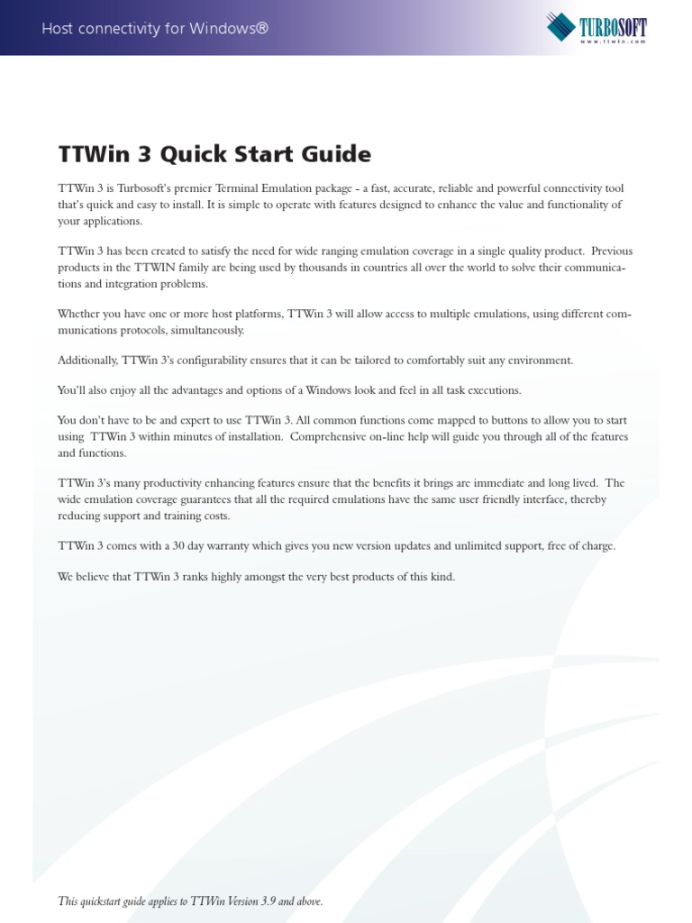 Ttwin Quickstart | PDF | Microsoft Windows | Personal Computers