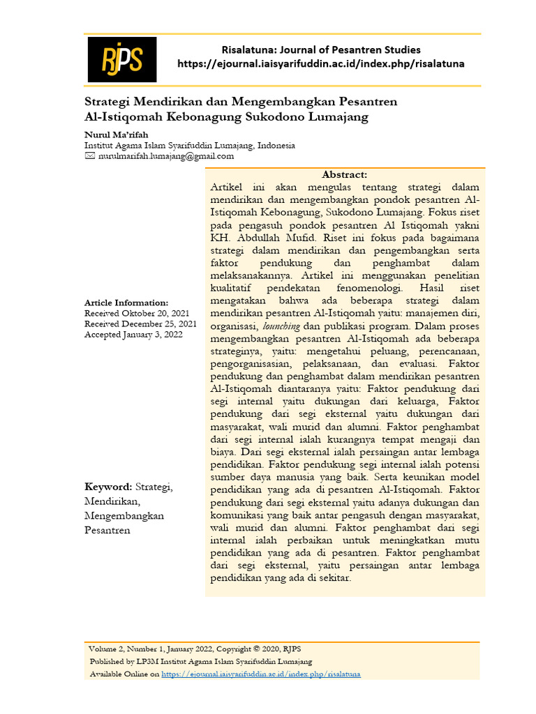 risalatuna,+Copyeditor,+4_Risalatuna_Vol_2_No_1_Januari_2022_Nurul+Ma'rifah_h70-97 | PDF
