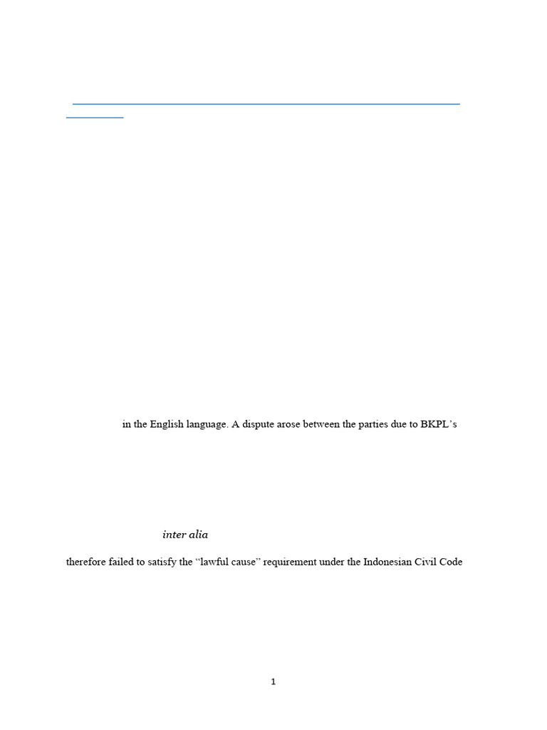 Indonesia - Dual Langauge Requirement For Contract | PDF | Indonesian ...