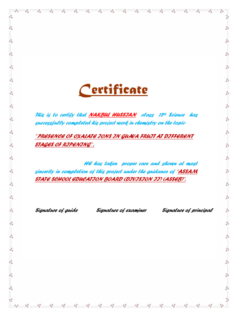 Nakbul Certificate | PDF