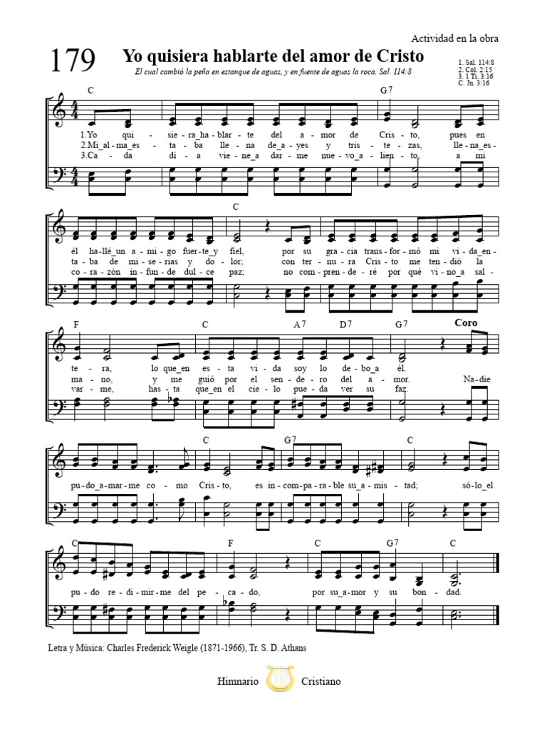 Amor de Cristo: Letra y Música | PDF