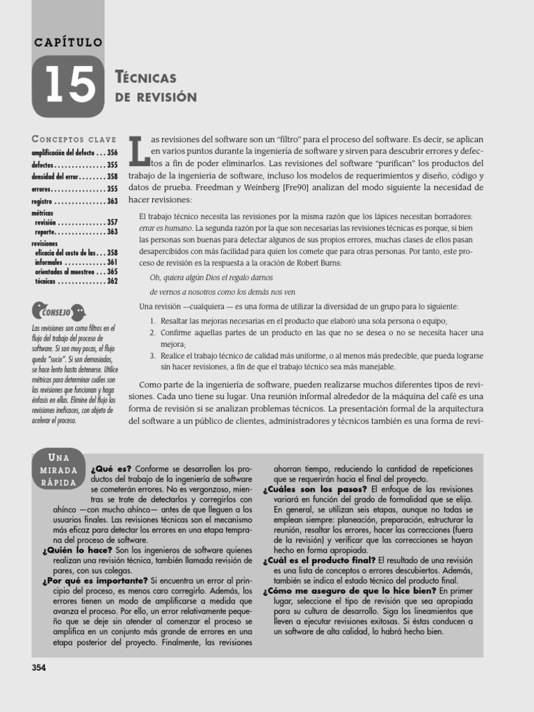 Tecnicas de Revisión de Software Cap15 Pressman | PDF | Software ...