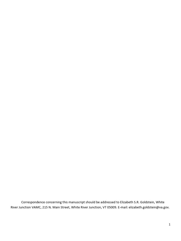 Brief PTSD Intervention in VA Care | PDF | Psychological Trauma ...