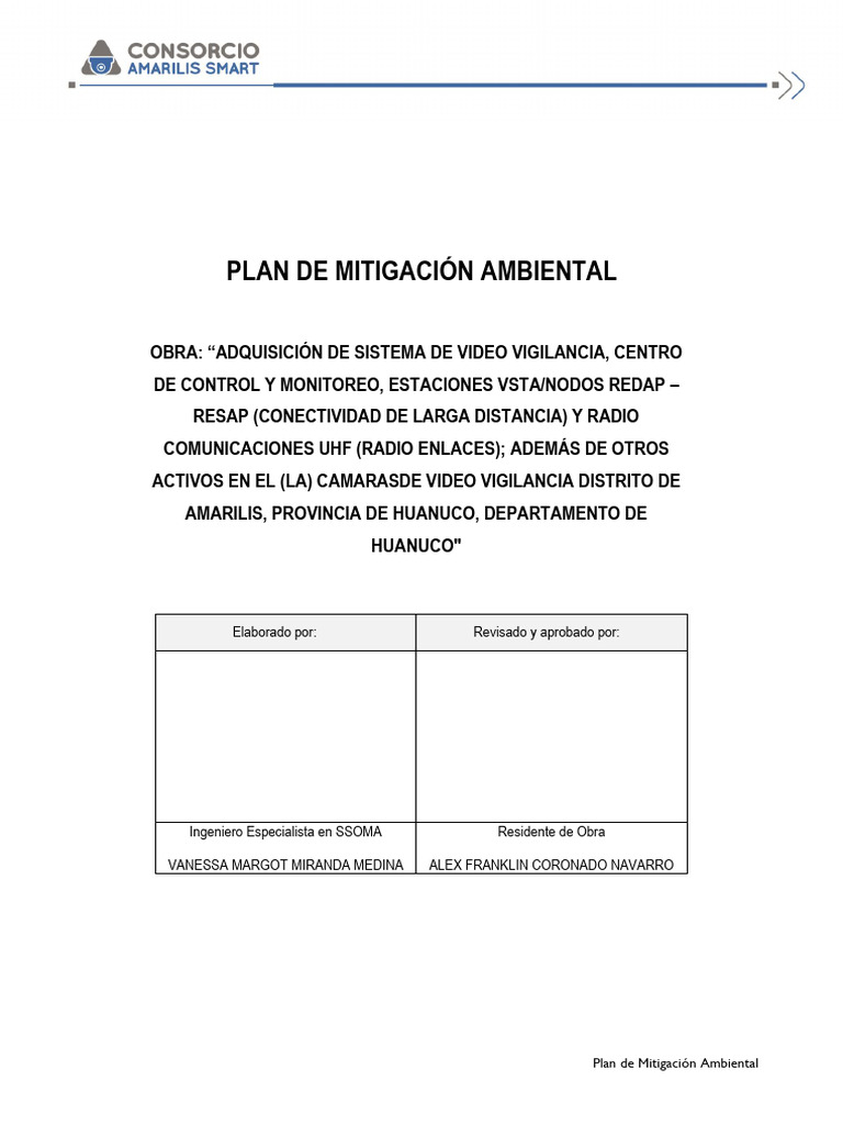 002s 3. - Plan de Mitigación Ambiental Actualizado | PDF | Residuos ...