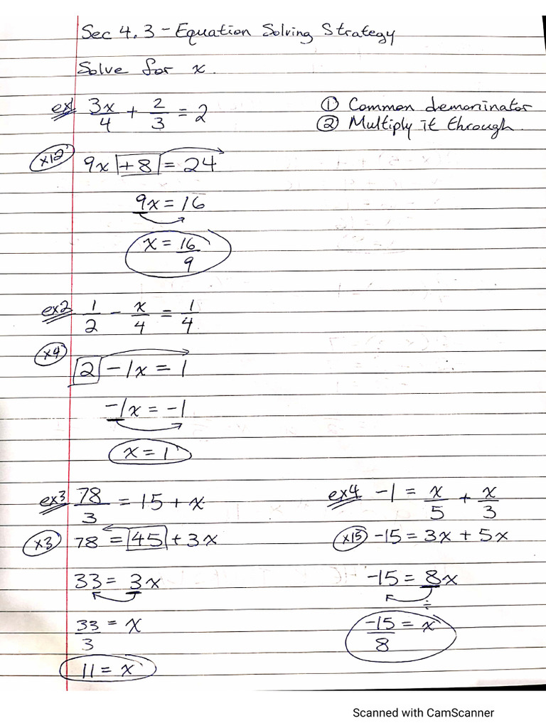 Unit3.3 Equation Solving | PDF