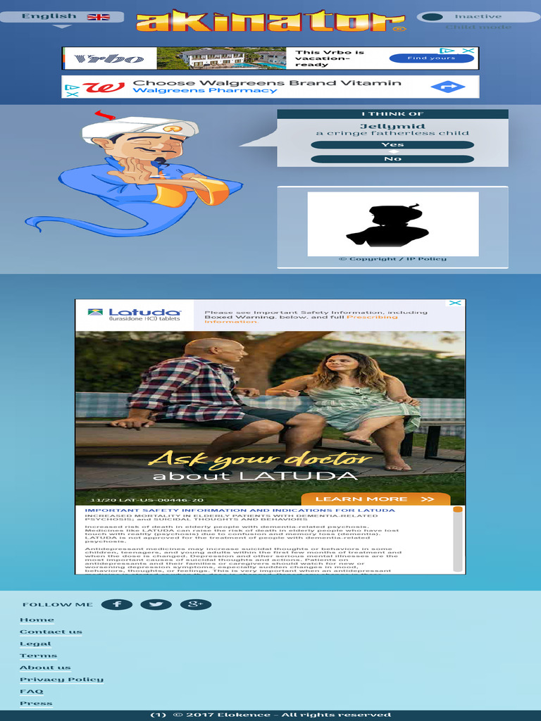 Httpsen Akinator Mobigame | PDF | Major Depressive Disorder | Psychosis