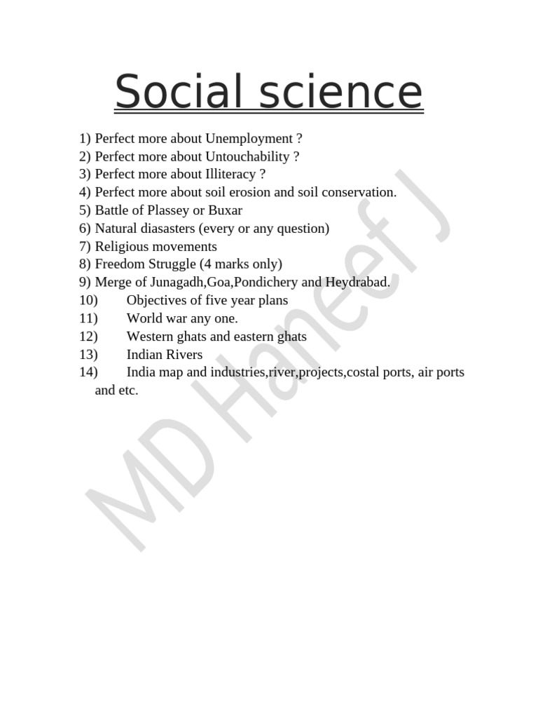 Social Science | PDF