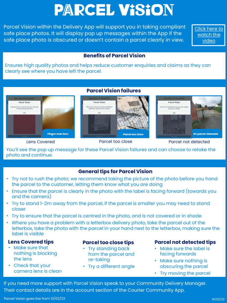 Parcel Vision Guide for Couriers | PDF