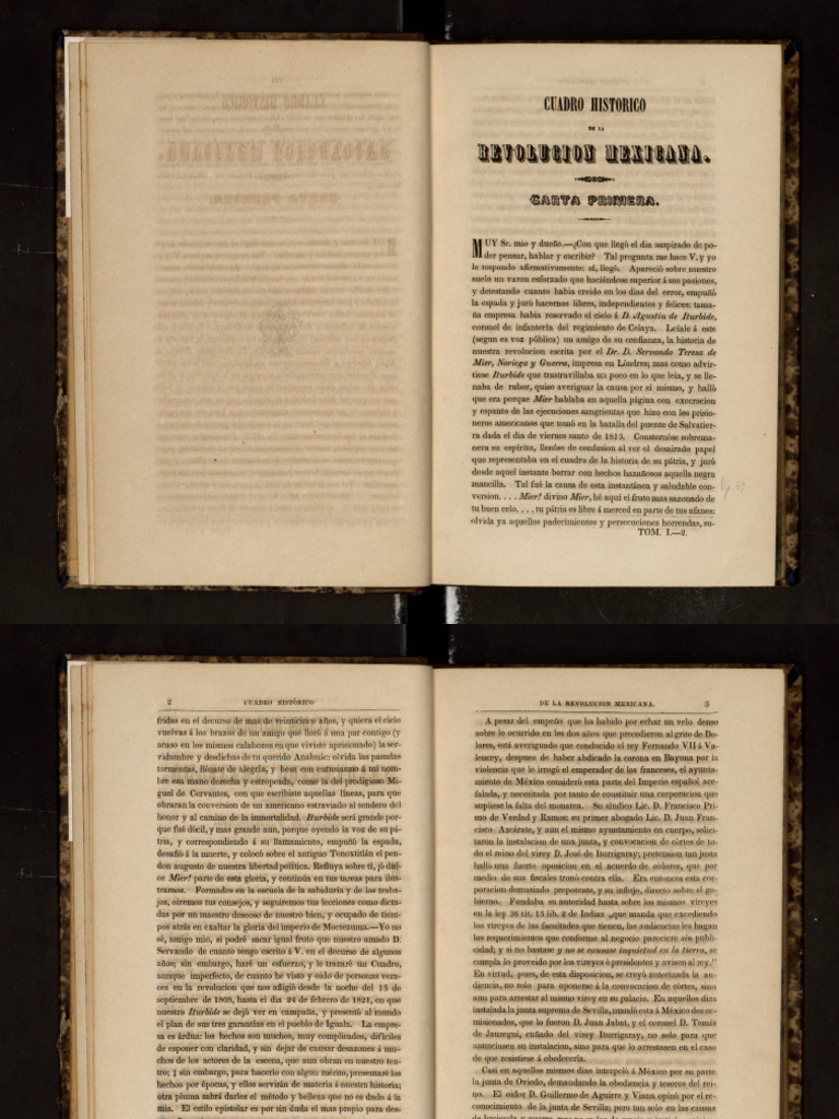 Bustamante - Cuadro Histórico de La Revolución Mexicana. I. | PDF