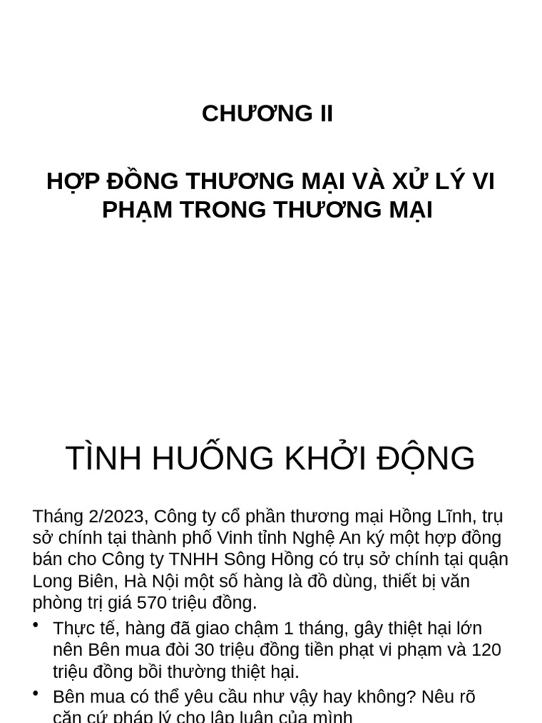 Chương 2 HĐTM Và X Lý VPTM | PDF