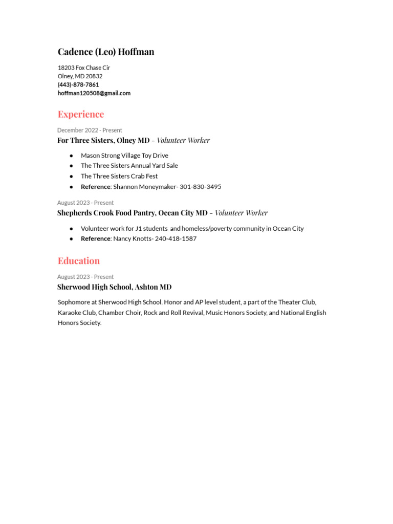 Resume Hoffman | PDF