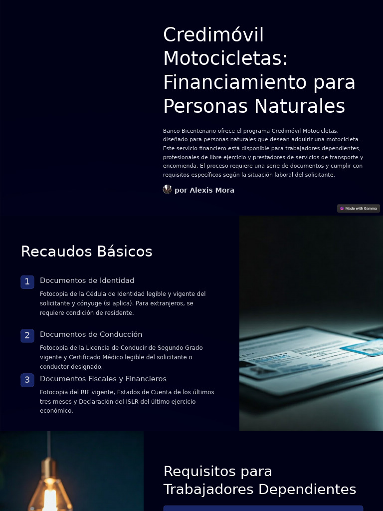Credimovil Motocicletas Financiamiento para Personas Naturales | PDF ...